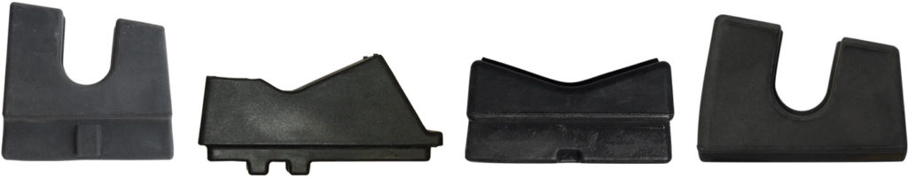 Rubber dampers feature built in shims to improve control